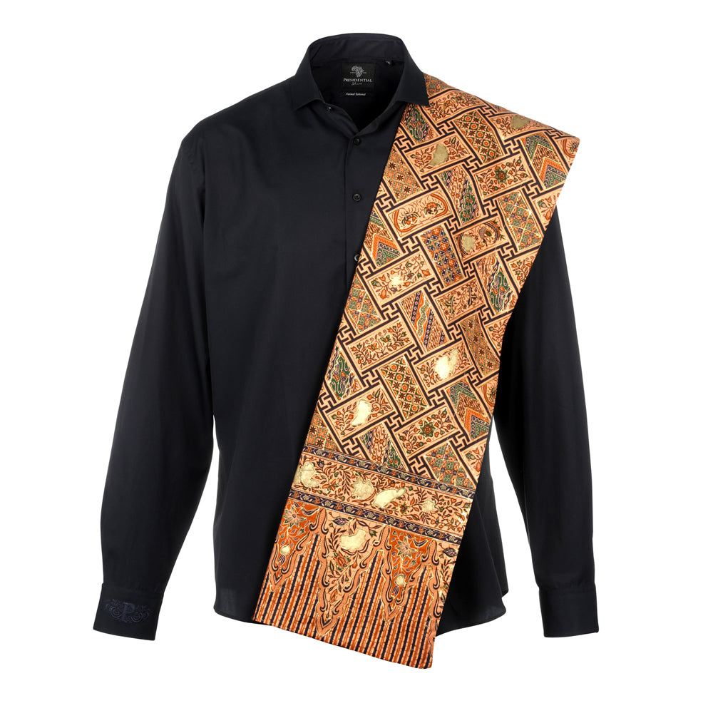 Geometric - Hand Painted Shoulder Throw | Presidential Shirt